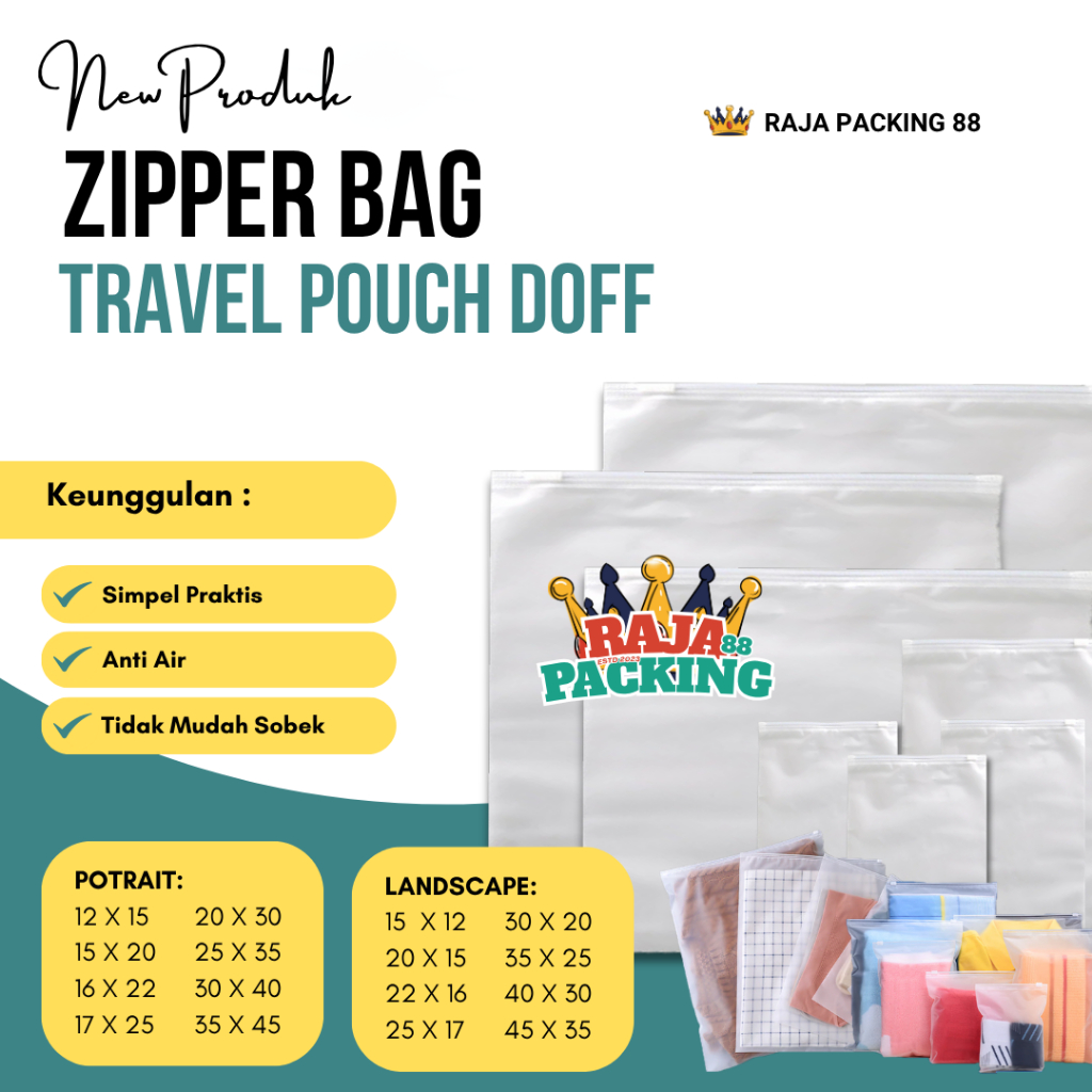 Jual Kantong Plastik Packing ZIPLOCK POTRAIT DOFF / BURAM Map Zipper ...