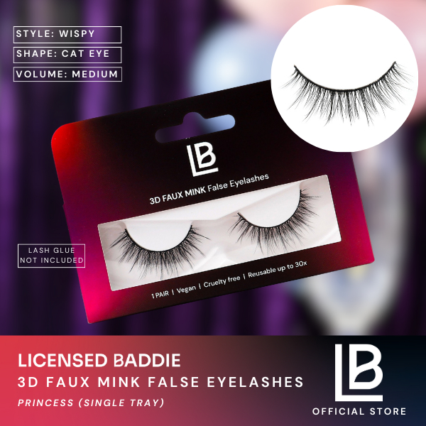 Jual LICENSED BADDIE ‘Princess’ 3D Faux Mink False Eyelashes, 1 PAIR ...