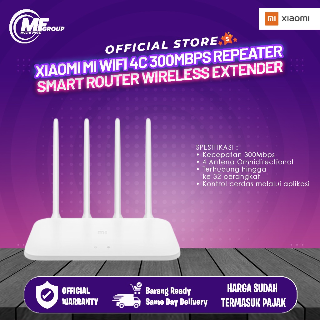 Jual Xiaomi Mi WiFi 4C 300Mbps Repeater Smart Router Wireless Extender | Shopee Indonesia