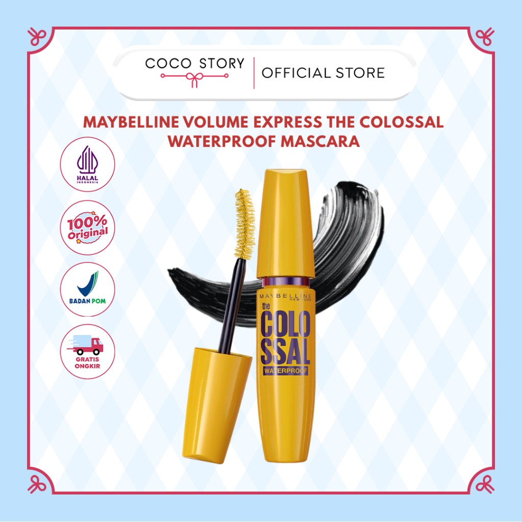 Jual Maybelline Volume Express The Colossal Waterproof Mascara Make up ...