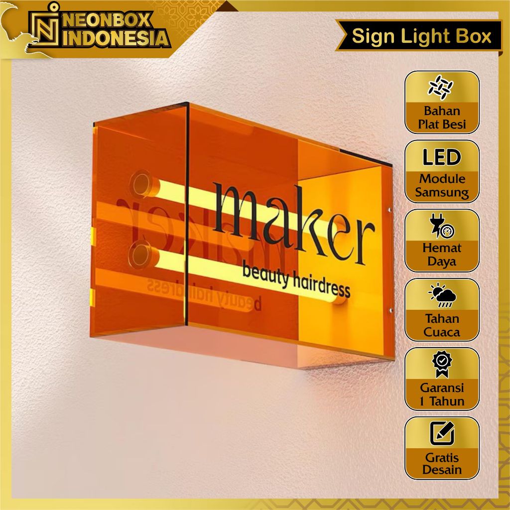 Jual Neonbox Indonesian Sign Light Box Acrylic Led Outdoor Custom Papan ...