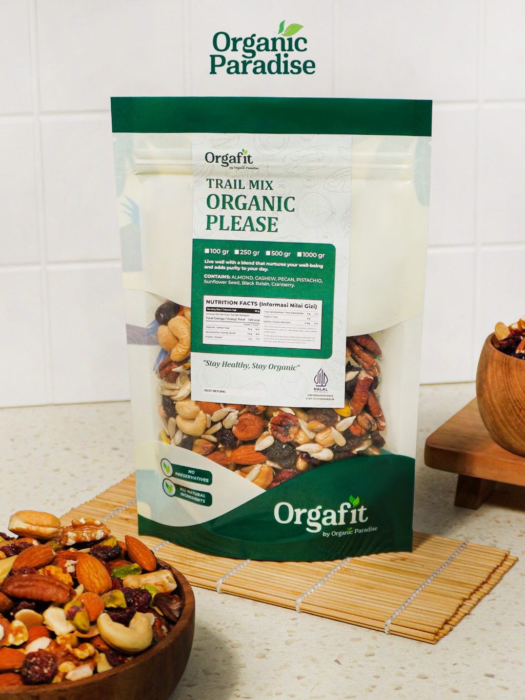 Jual Trail Mix Nut Organic Please 1 Kg / Kacang Mix Nut Organic Please ...