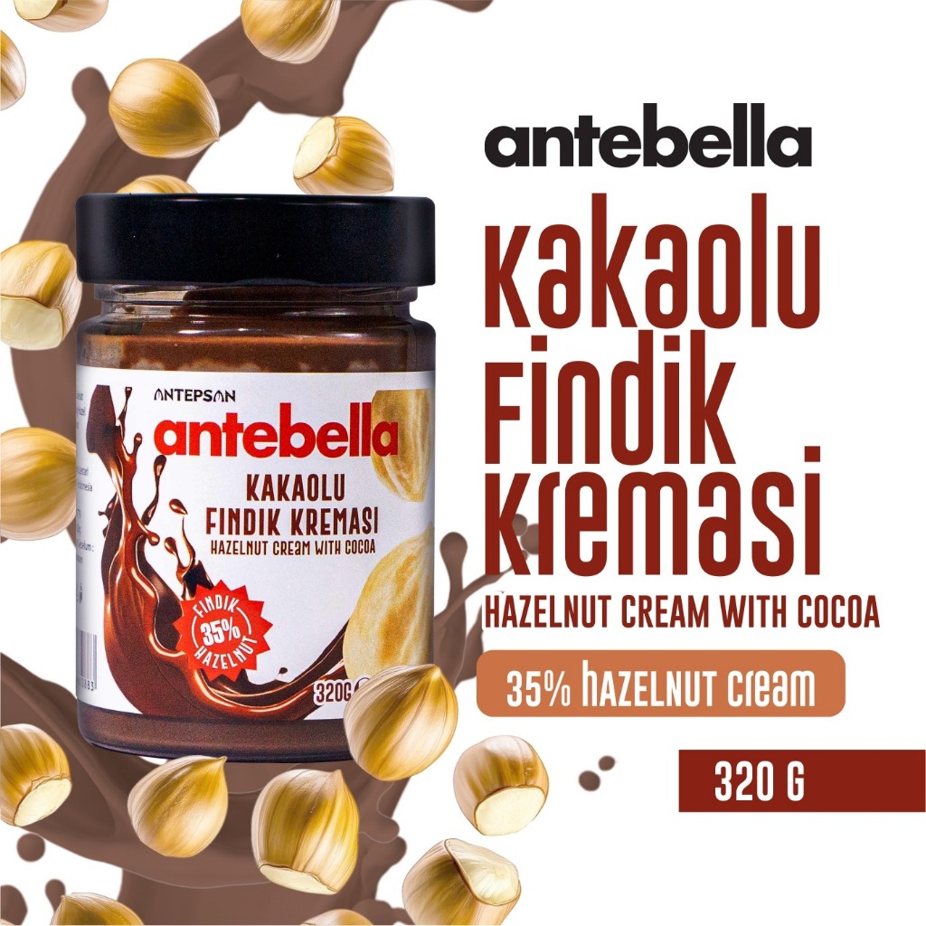 Jual Antebella Selai Kacang Hazelnut Cokelat 35% (Hazelnut Cream With ...