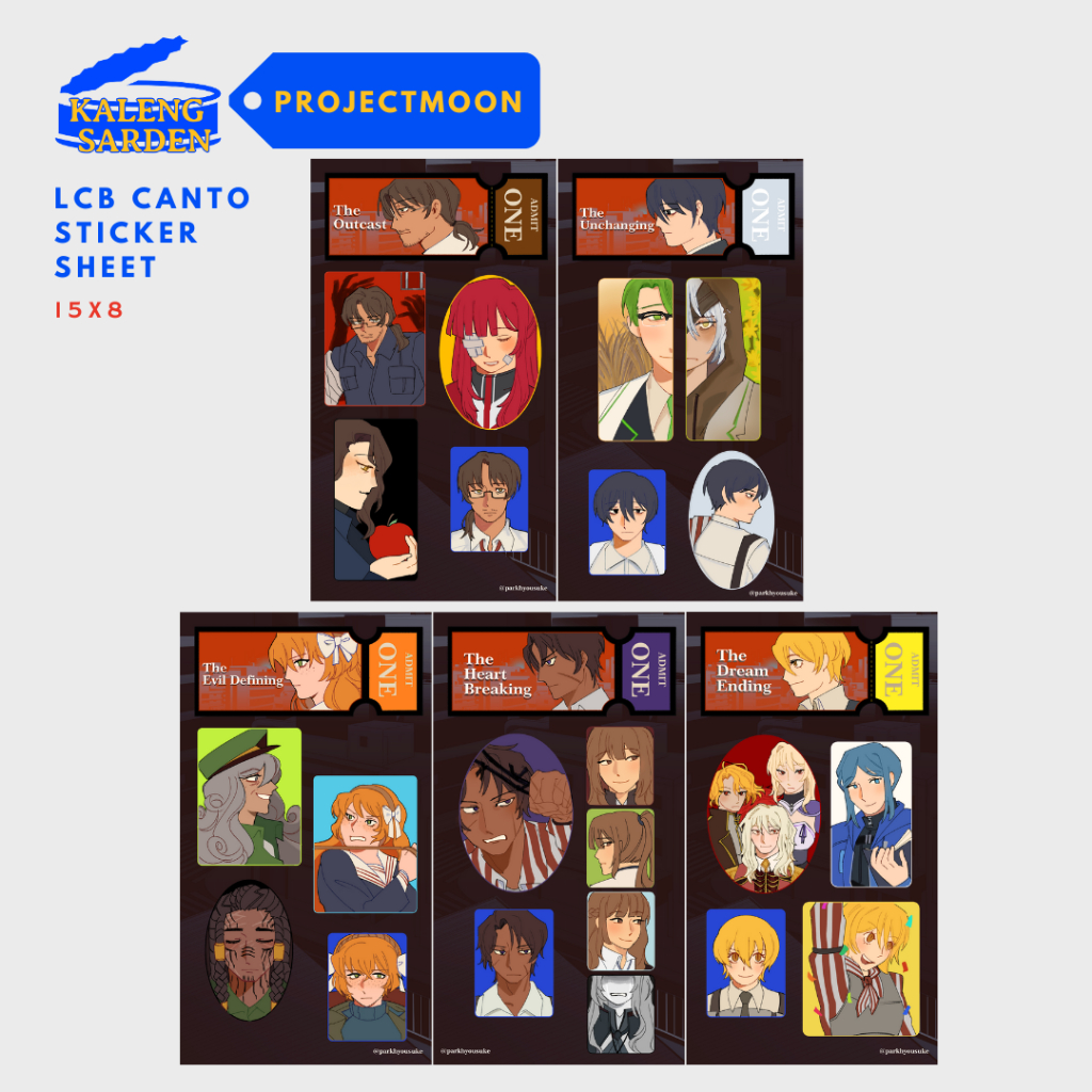 Jual [ LIMBUS COMPANY ] Canto Sticker Sheet | Shopee Indonesia