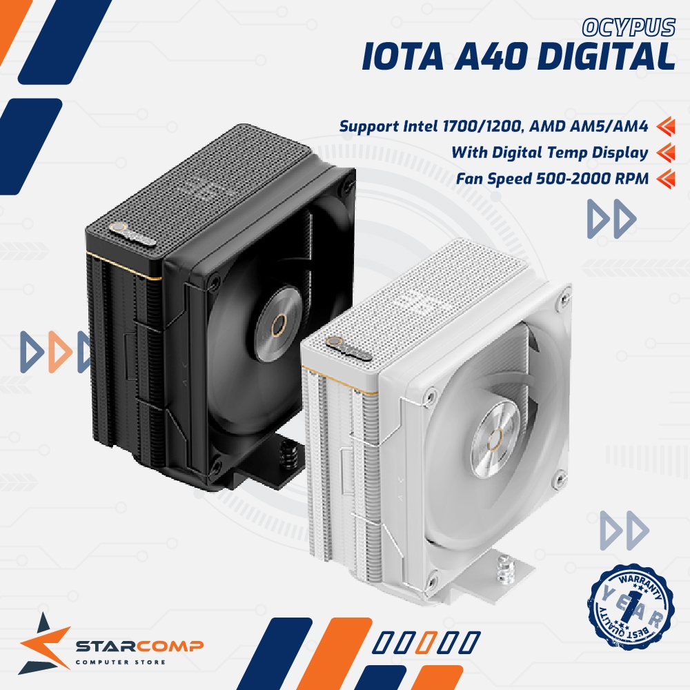 Jual OCYPUS IOTA A40 Digital Temp Display CPU Air Cooler with High ...