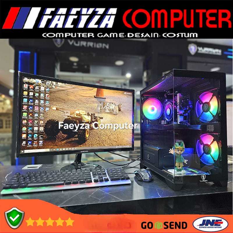 Jual PC Gaming INTEL CORE I5 7400 GEN 7 | RAM DDR4 16GB | VGA RTX 3050 6GB | LED 24 INC CURVED ...