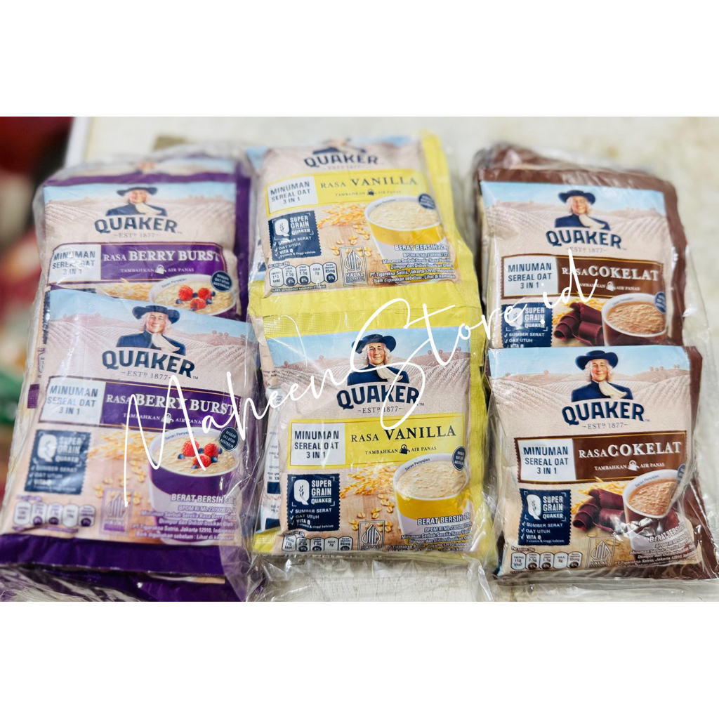 Jual Quaker 3in1 Minuman Sereal Oat Sachet 28 Gr | 10 Sachet | Shopee ...