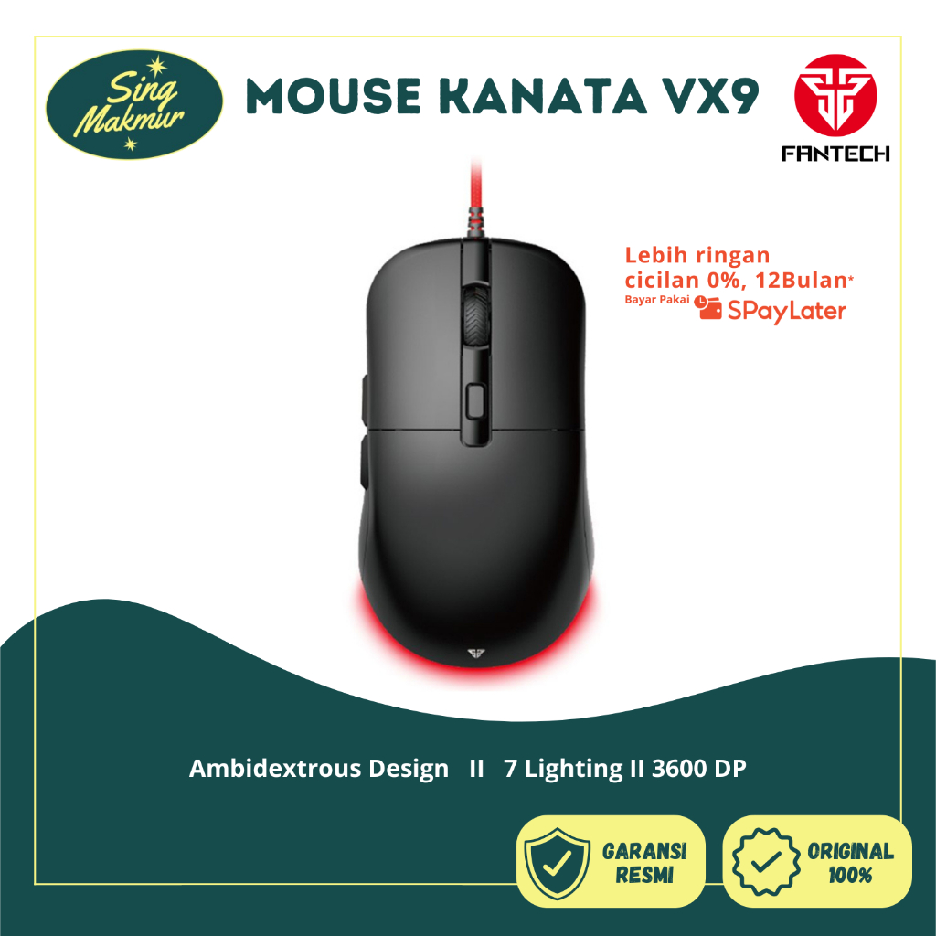 Jual Fantech KANATA Mouse Gaming Wired RGB Macro VX9 | Shopee Indonesia