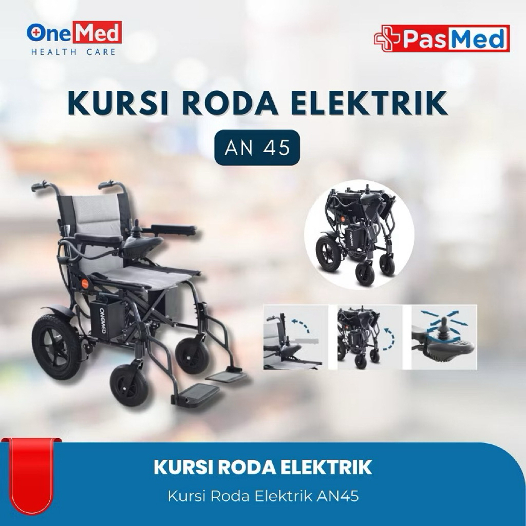 Jual ONEMED - Kursi Roda Elektrik Travelling Portable Lipat AN45 ...