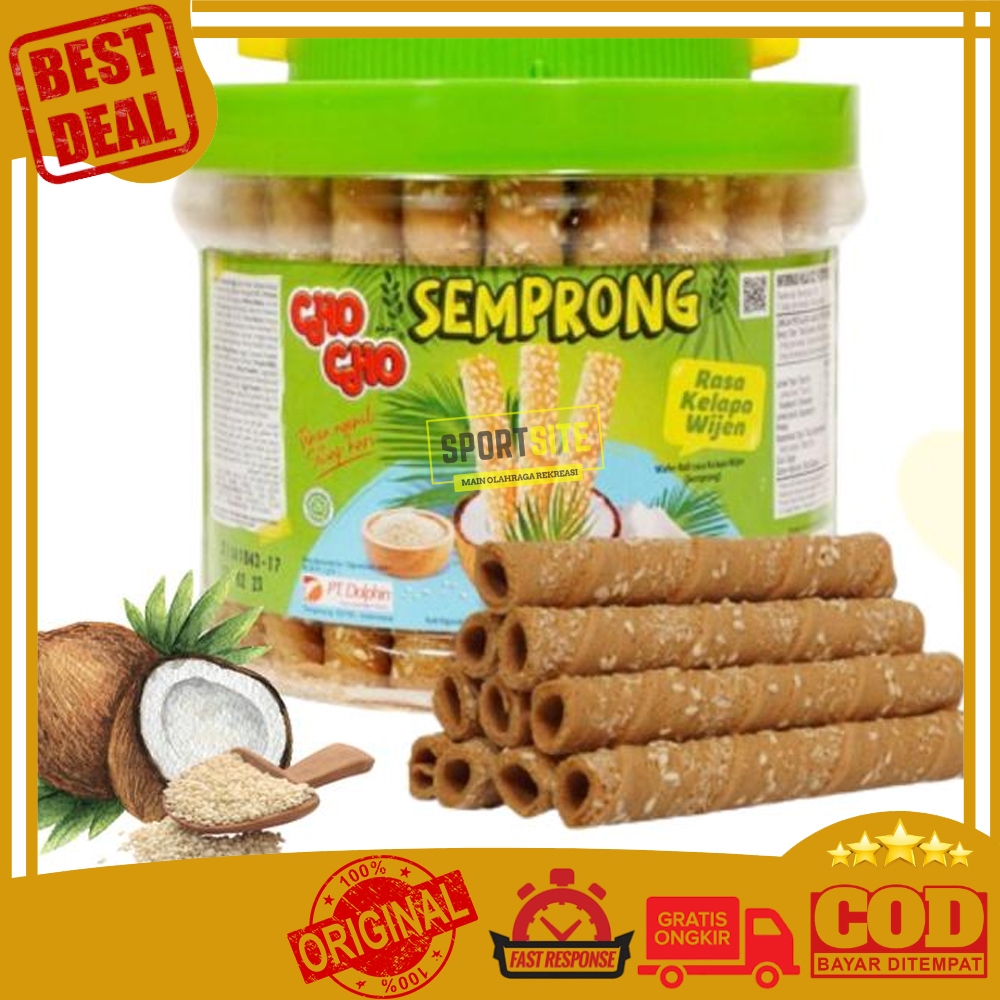 Jual Cho Cho Semprong Wafer Stick Roll Rasa Kelapa Wijen 300gr Makanan ...
