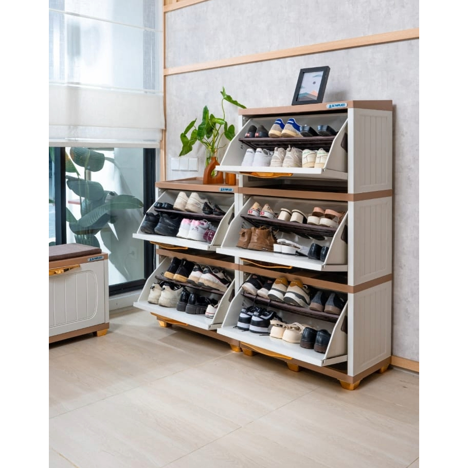 Jual Lemari Rak Sepatu Plastik Modern Minimalis/ Shoes Rak Olymplast ...