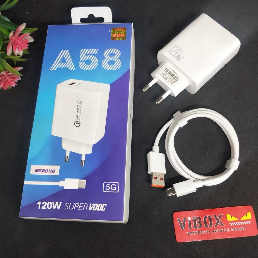 Jual Charger OP A58 5G 120W Support FastCharging super Vooc kompatible ...