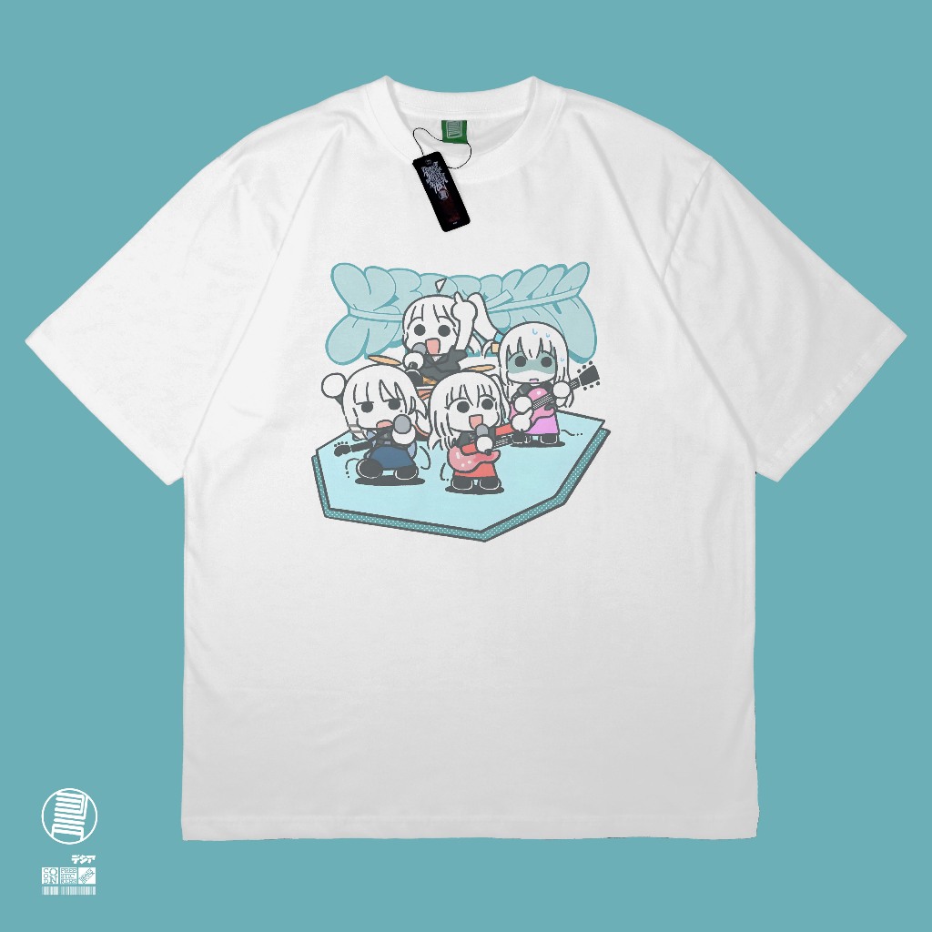 Jual T-Shirt Kessoku Band Chibi Bocchi Kita Ryo Nijika Anime Manga Wibu ...