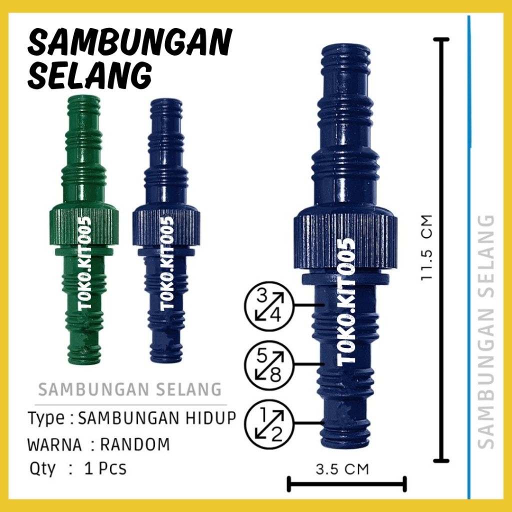 Jual Sambungan Selang PVC 1/2” 5/8" 3/4” / Penyambung Selang Plastik ...