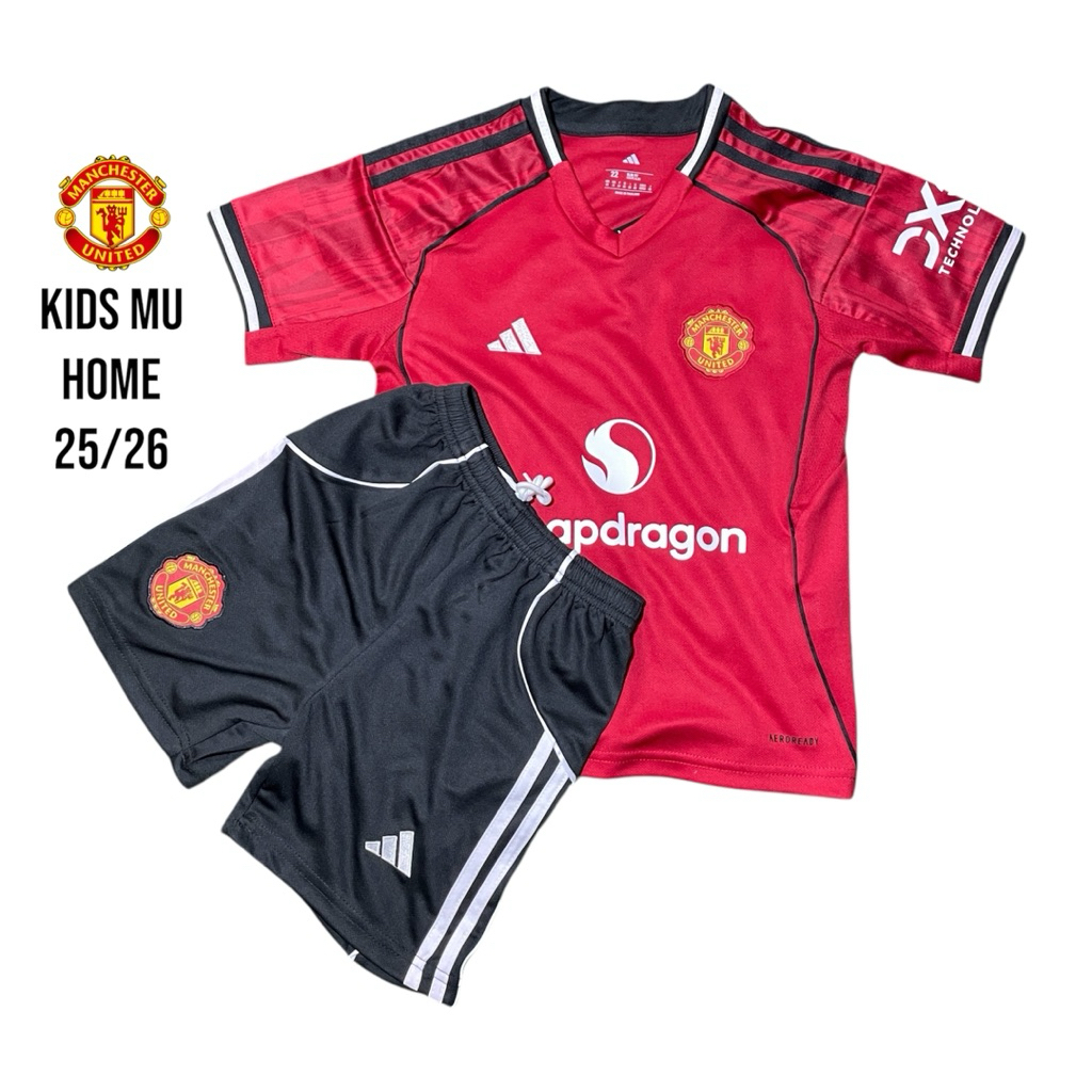 Jual Baju bola anak fans MU Home 25/26 Stelan kids New 2025 | Shopee ...