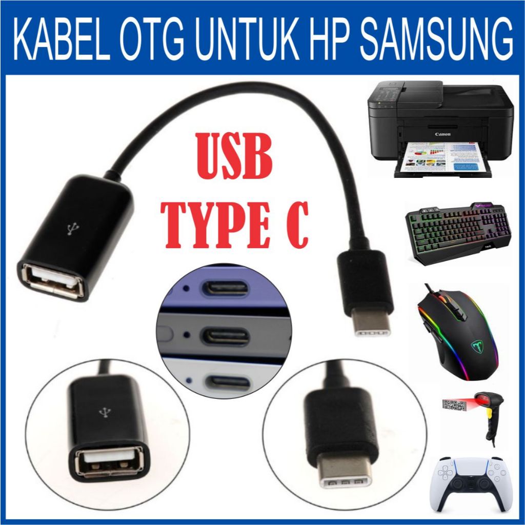 Jual Kabel OTG USB Type C untuk HP SAMSUNG GALAXY S25 S23 S22 S21 S20 ...