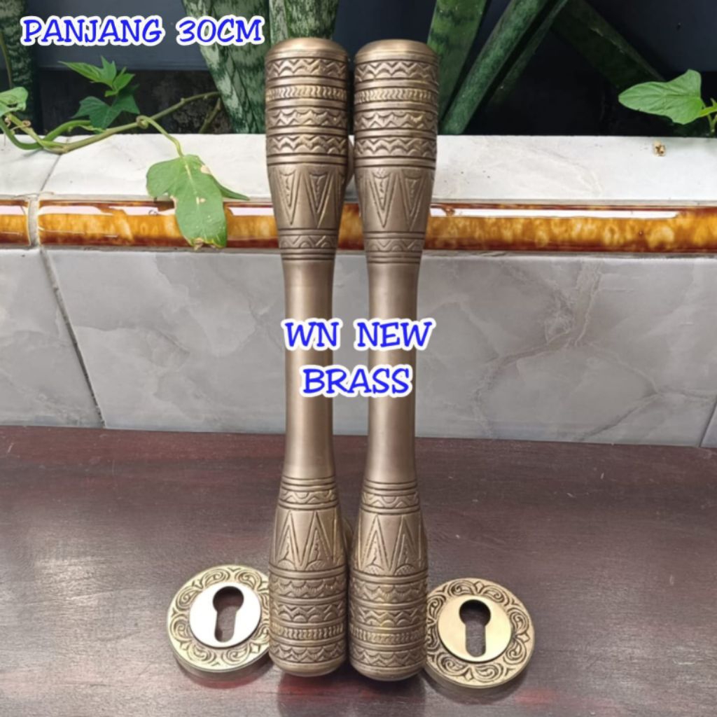 Jual Handle Pintu / Gagang Pintu Rumah Gebyok Pagar Kuningan Motif ...