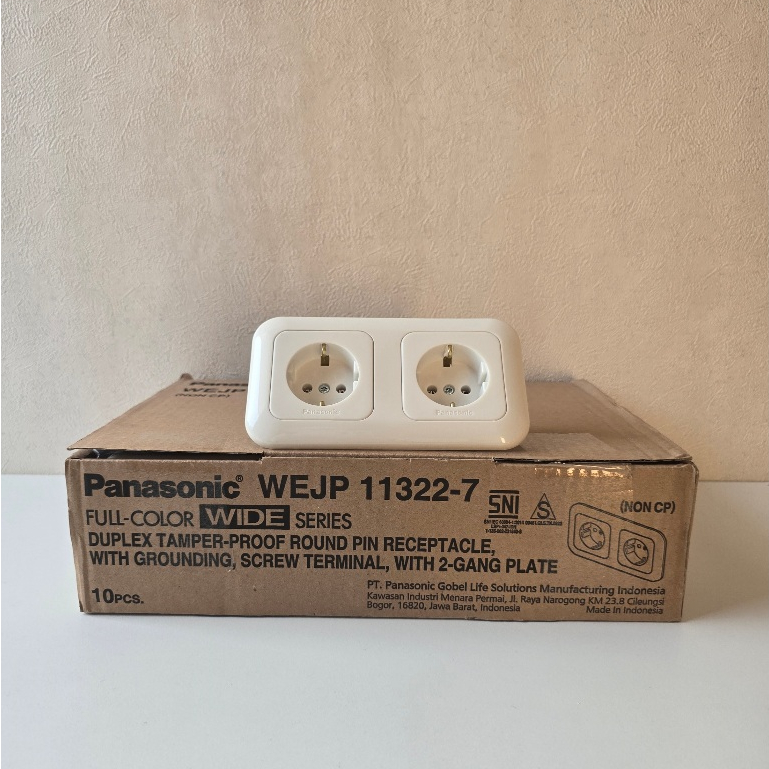 Jual Panasonic Stop Kontak + Stop Kontak Grounding Ganda Non CP (WEJP ...