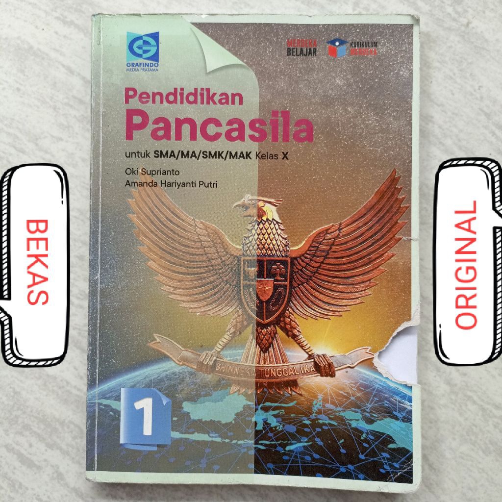 Jual Buku Pendidikan Pancasila PPKN PKN Kelas 10 X 1 I SMA MA Penerbit Grafindo Media Pratama ...