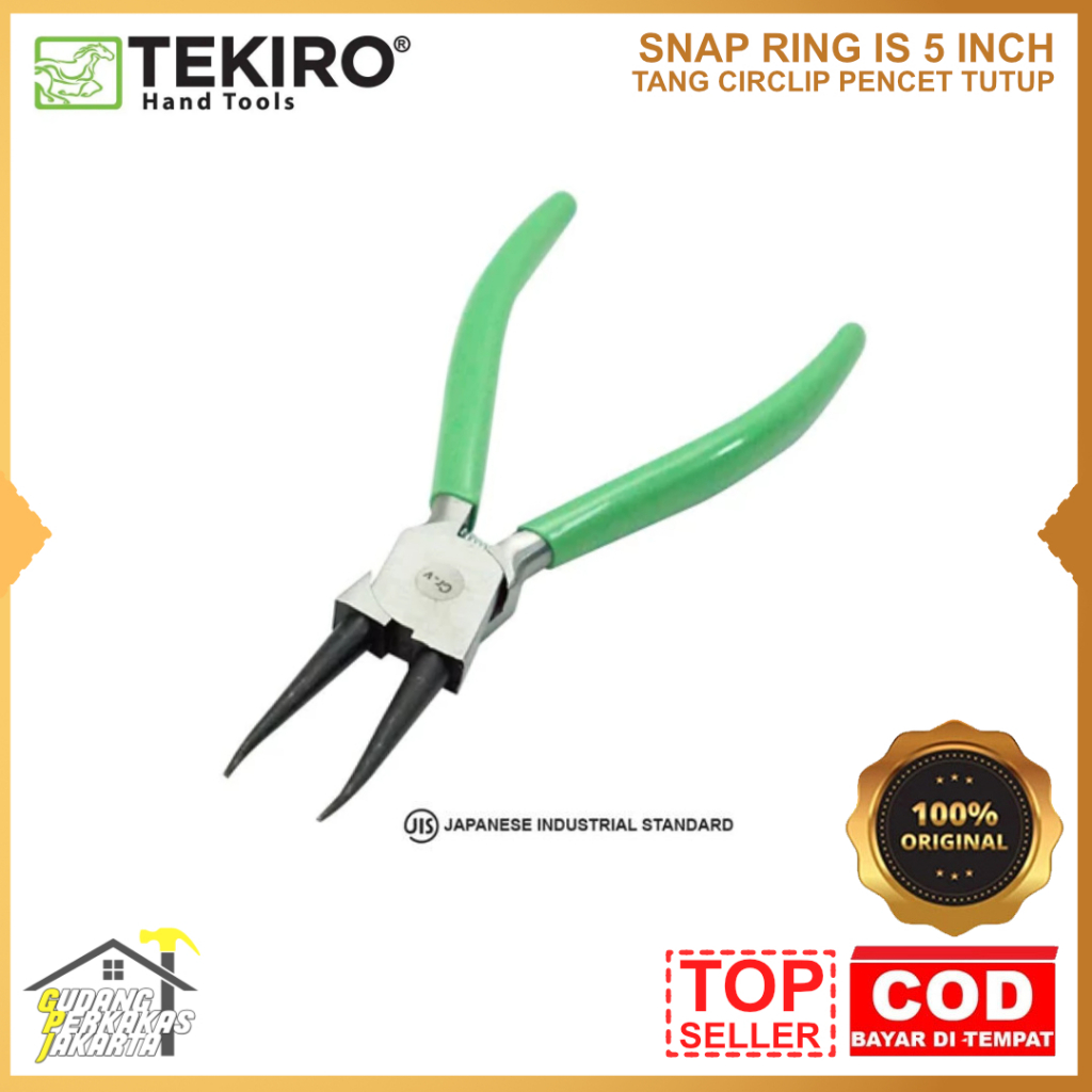 Jual TEKIRO TANG SNAP RING IS 5 INCHI TANG CIRCLIP 5" IS TEKEN TUTUP ...