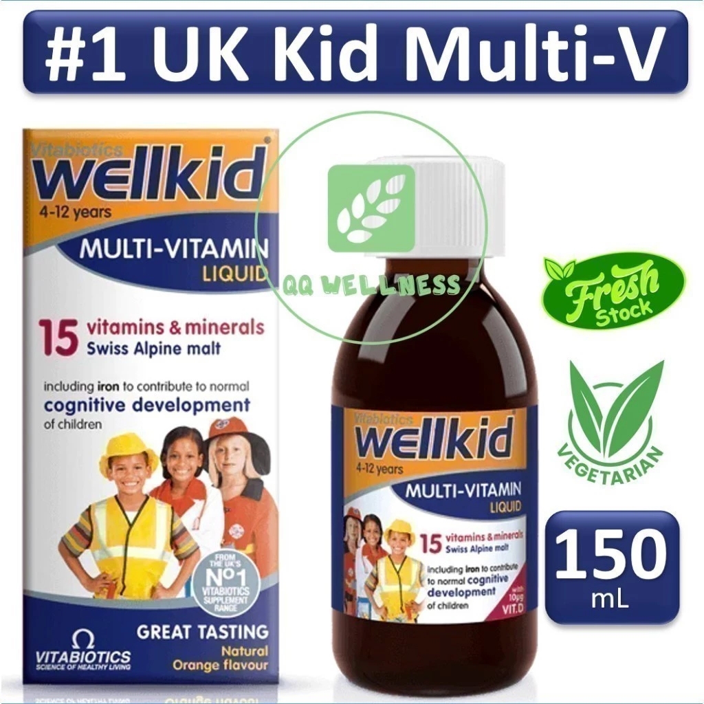 Jual VITABIOTICS WELLKID MULTIVITAMIN LIQUID 150ML | Shopee Indonesia