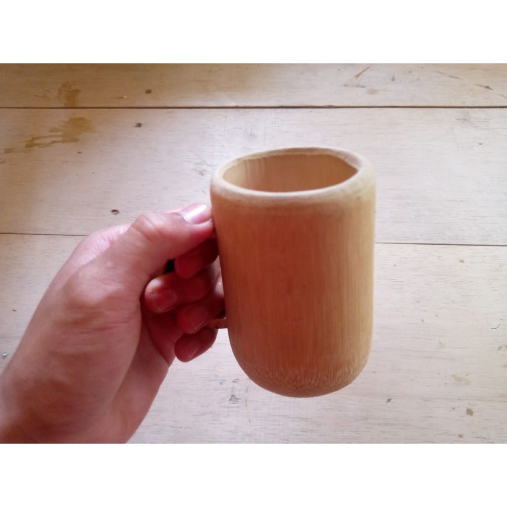Jual cangkir bambu/cangkir awi terbuat dari bambu 1 pcs | Shopee Indonesia
