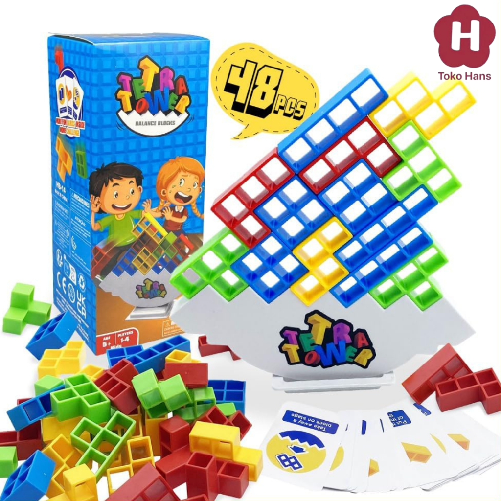 Jual HTH Mainan Edukasi Tetra Tower Block Balancing Stack Attack Game ...