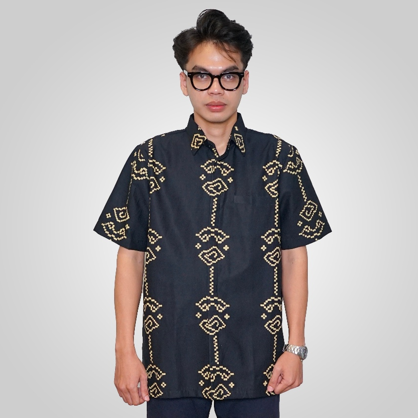 Jual BATIK TRUSMI Hem Lengan Pendek Reguler Batik Pria Atasan Pria ...