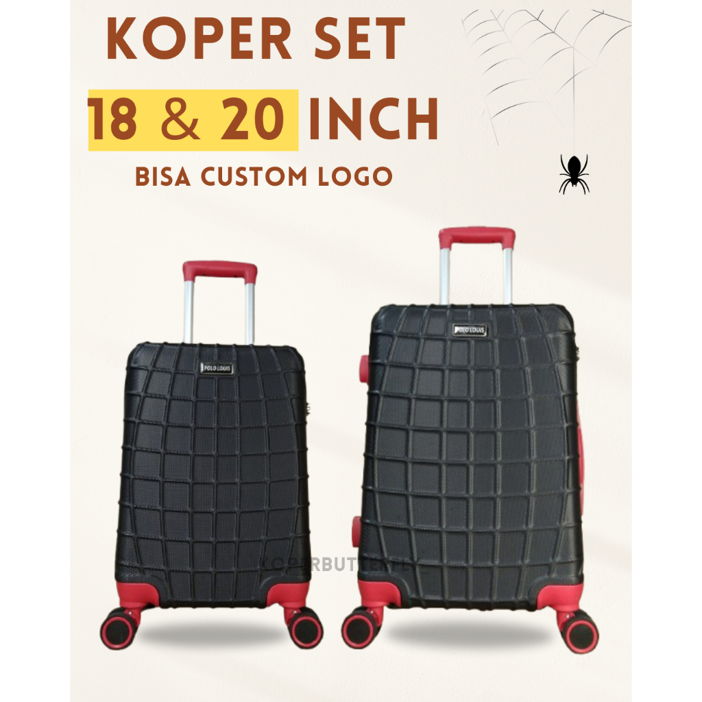 Jual [NEW MODEL] KOPER POLO LOUIS 6316 SET UKURAN 18+20 INCH / KOPER ...
