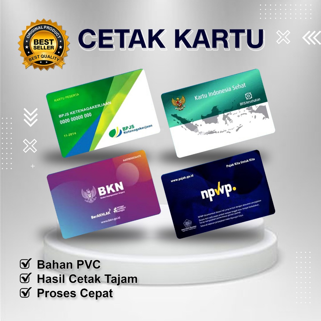 Jual Cetak kartu ID CARD BPJS/ KIS/NPWP /ASN virtual | Shopee Indonesia