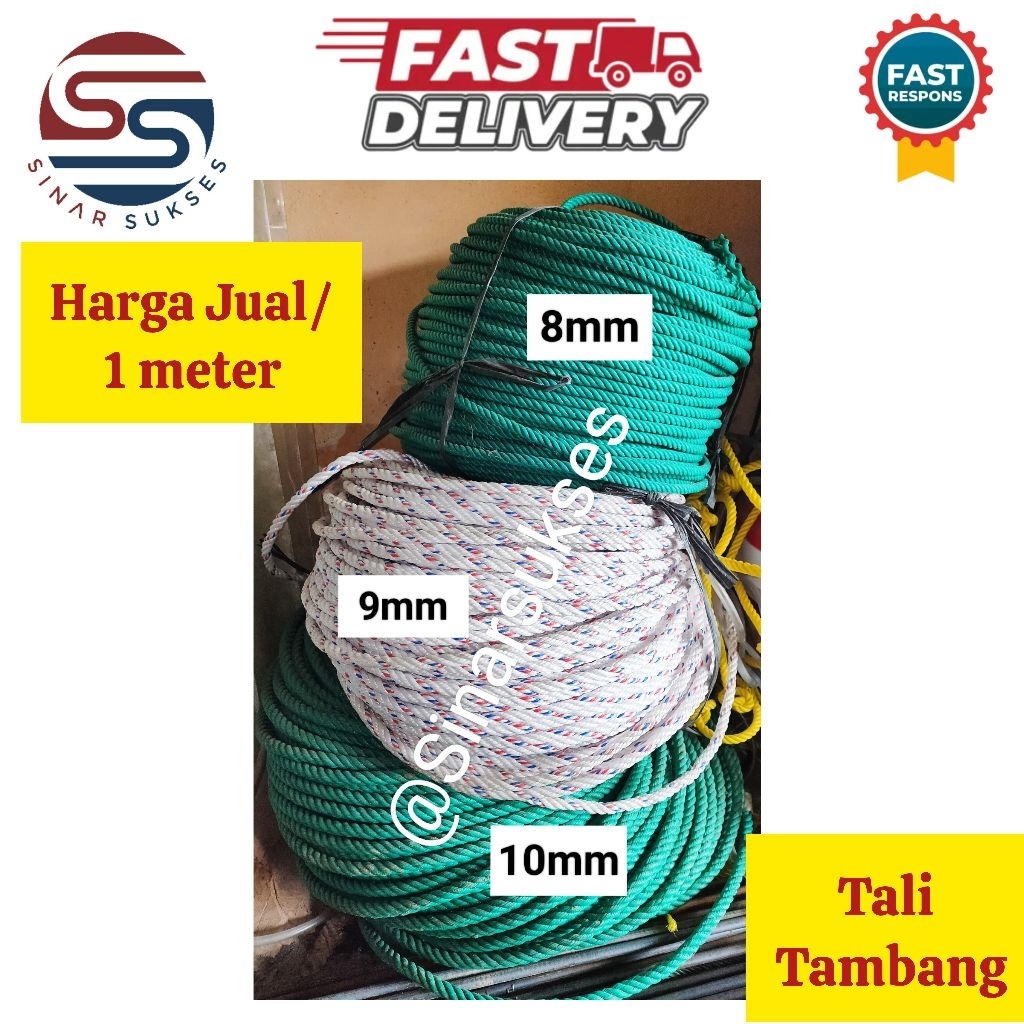 Jual Tali Tambang 8mm 9mm 10mm/ Tali Tambang Besar/ Tali Tambang Kecil ...
