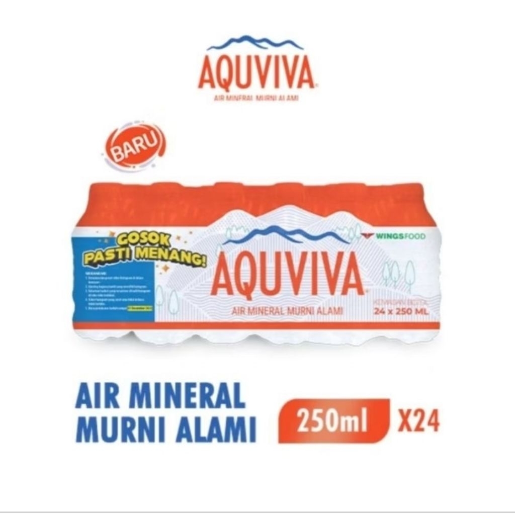 Jual Air Mineral AQUAVIVA 250 ML (24 PCS) | Shopee Indonesia