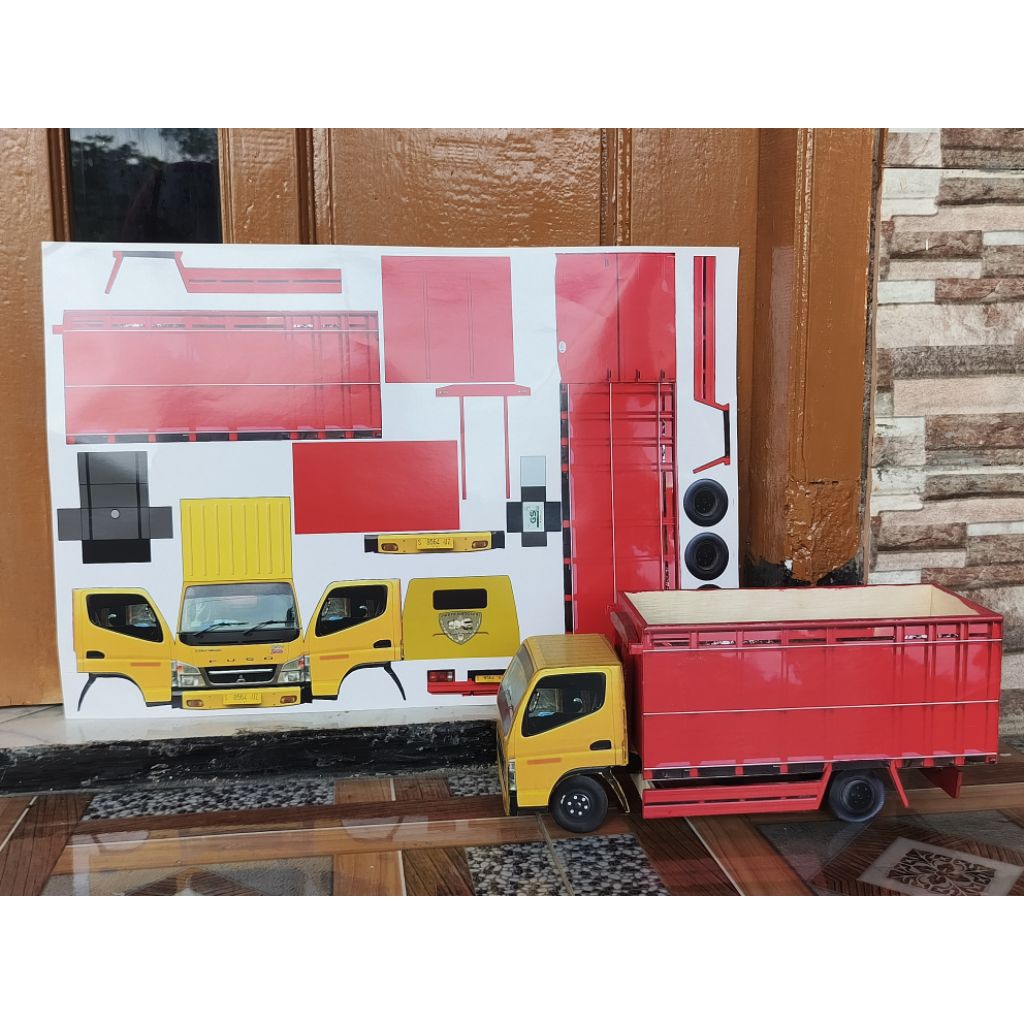 Jual POLA STIKER MINIATUR TRUK OLENG PANJANG 30CM | Shopee Indonesia