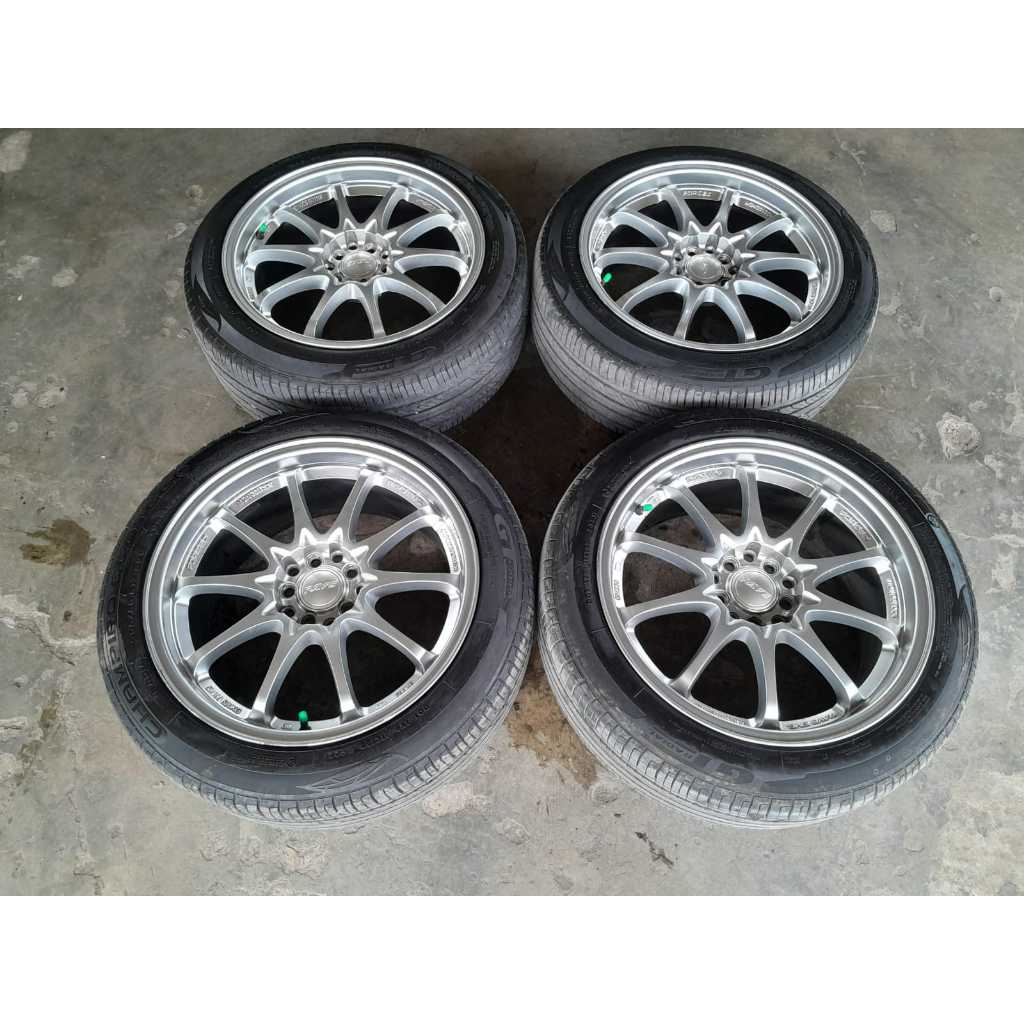 Jual velg seken ce28 r17 pcd 5x100/114 plus ban 205 50 gt radial ...