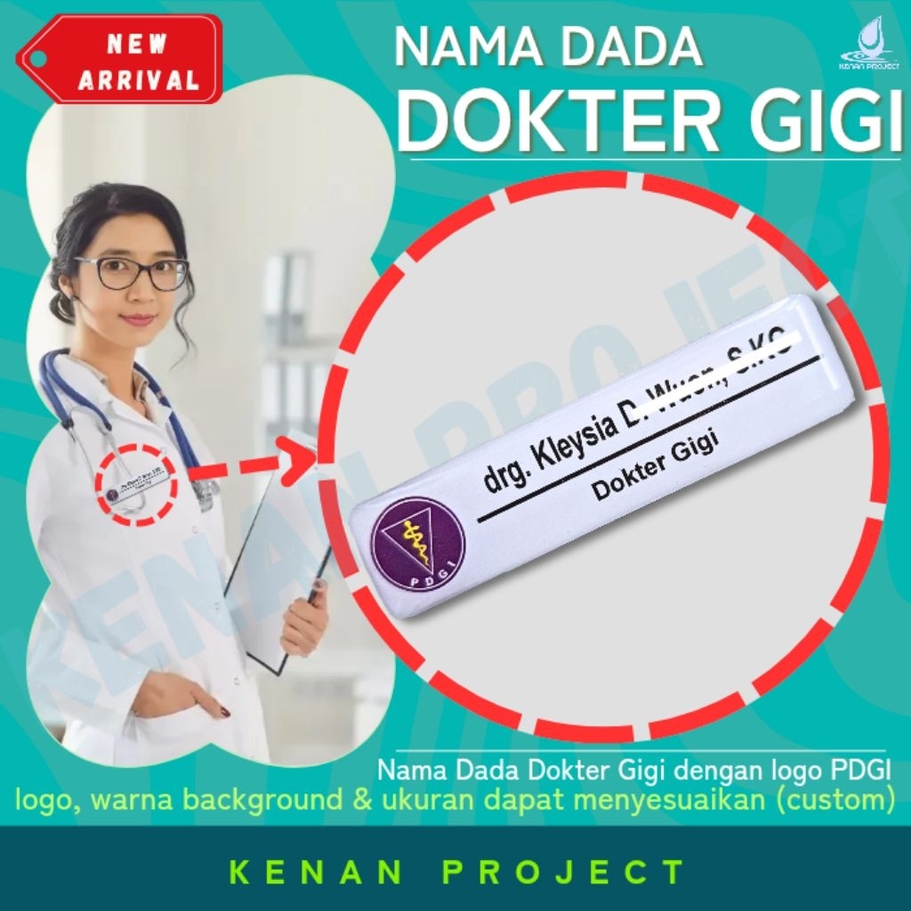 Jual Nama Dada Dokter Gigi / Nama Dada / Name Tag / drg | Shopee Indonesia