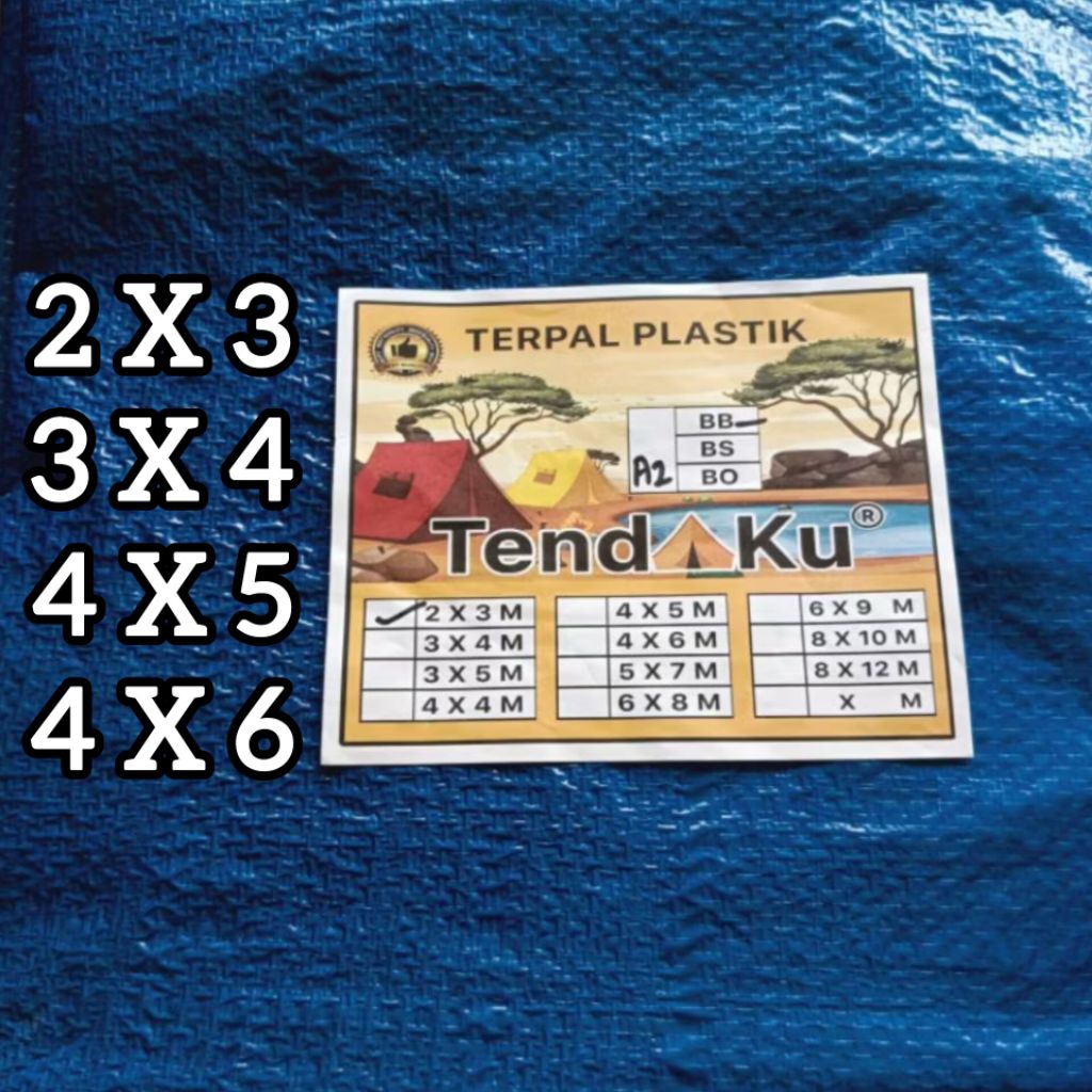 Jual TERPAL TENDA PLASTIK BIRU + RING A2 / 2x3 / 3x4 / 4x5 / 4x6 METER ...