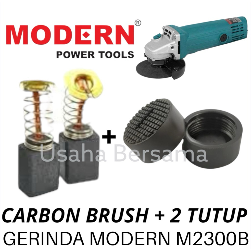 Jual CARBON BRUSH + 2 TUTUP M2300B GERINDA MODERN ARANG DAN TUTUP ARANG ...