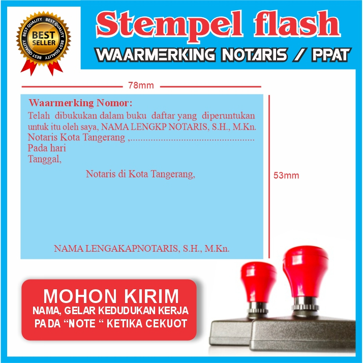Jual Stempel WAARMERKING Notaris / PPAT | Shopee Indonesia