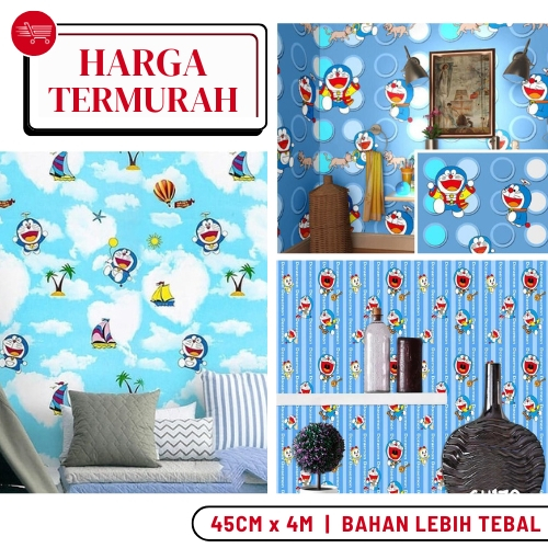 Jual Walpaper Dinding Doraemon Wallpaper Dinding Doraemon Stiker Dinding Doraemon Sticker ...
