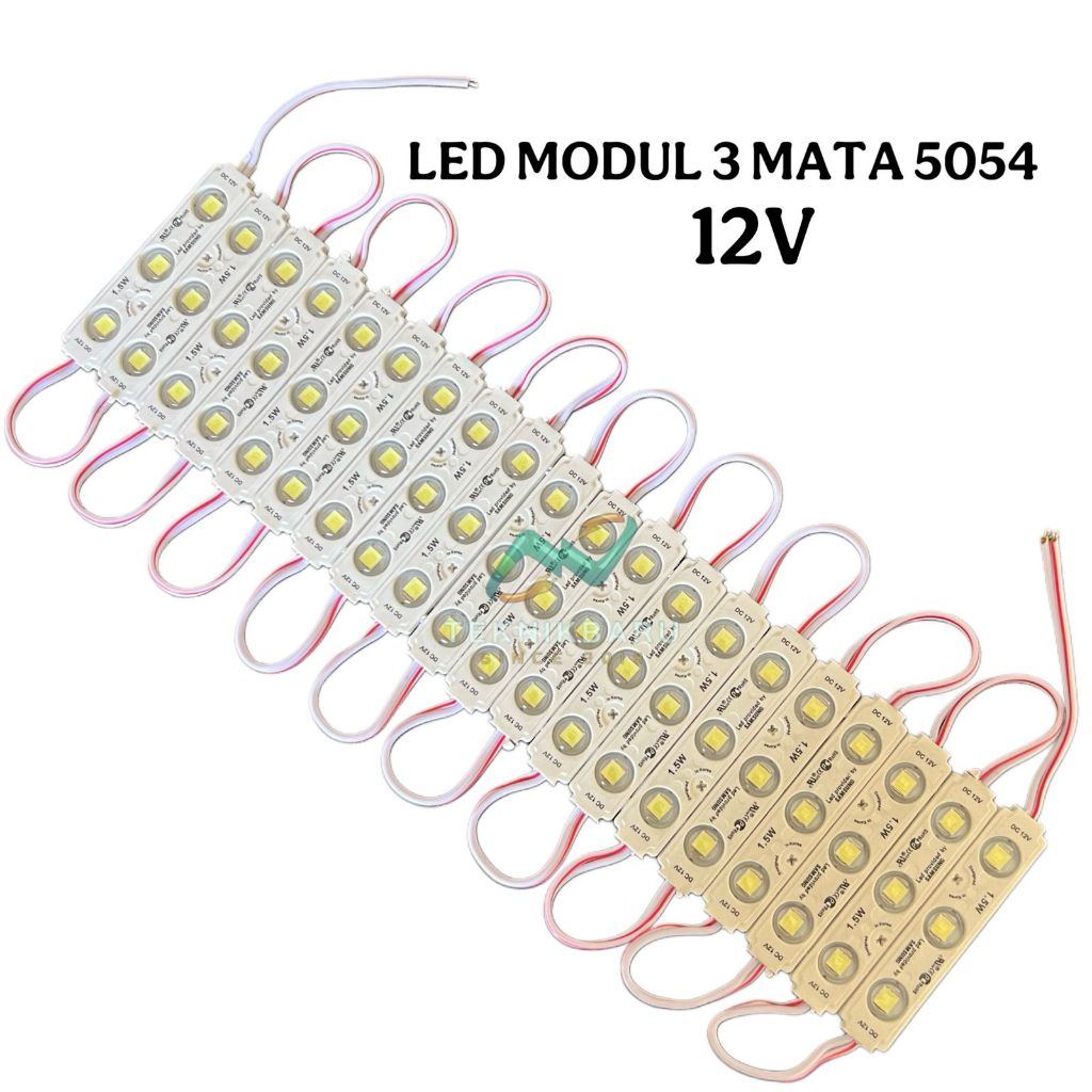 Jual LED STRIP MODUL SAMSUNG 5054 3 MATA 12V LAMPU TEMPEL HIAS REKLAME ...