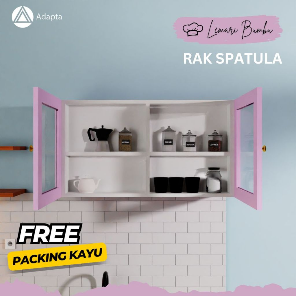 Jual Adapta - Kitchen Set Lemari Bumbu Dapur - Rak DindingTeflon Sutil ...