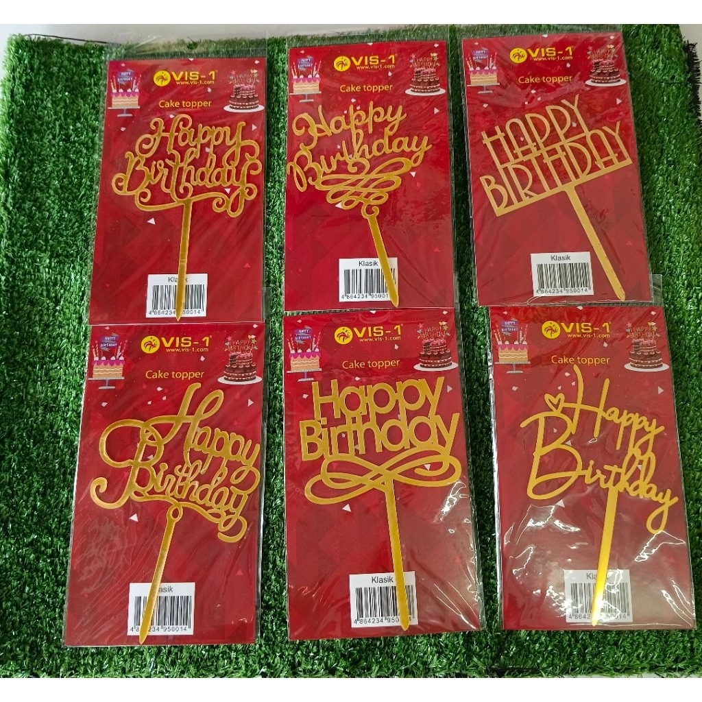 Jual CAKE TOPPER ACRYLIC GOLD (RANDOM) | Shopee Indonesia