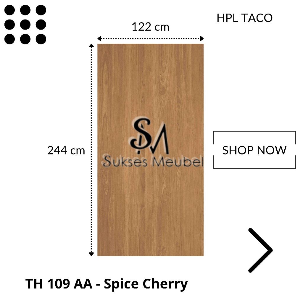 Jual TACO HPL Woodgrain Cherry TH 109 AA - Spice Cherry | Per 1 Lembar ...