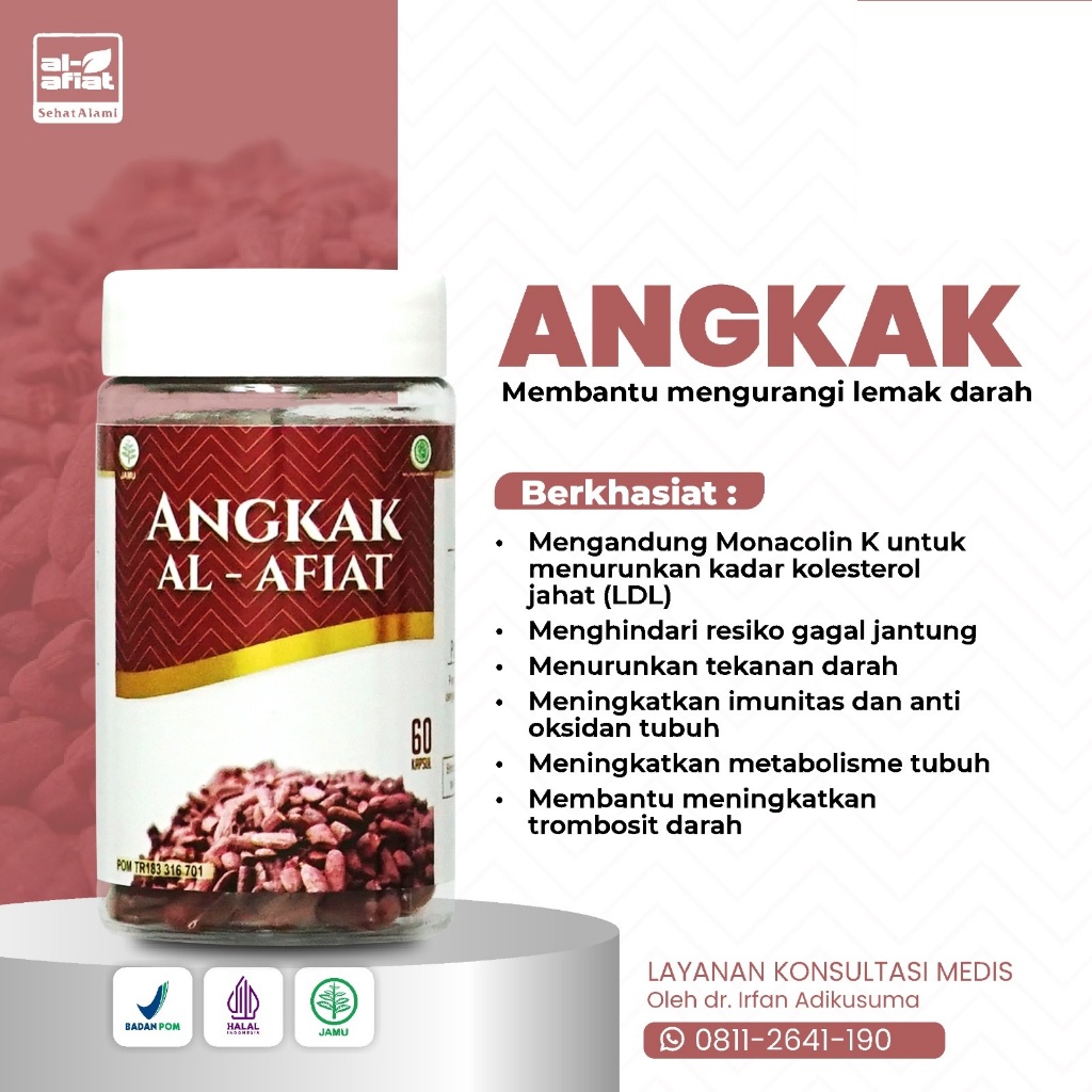 Jual Kapsul Angkak Al Afiat 60kapsul – Menjaga Kesehatan Jantung ...