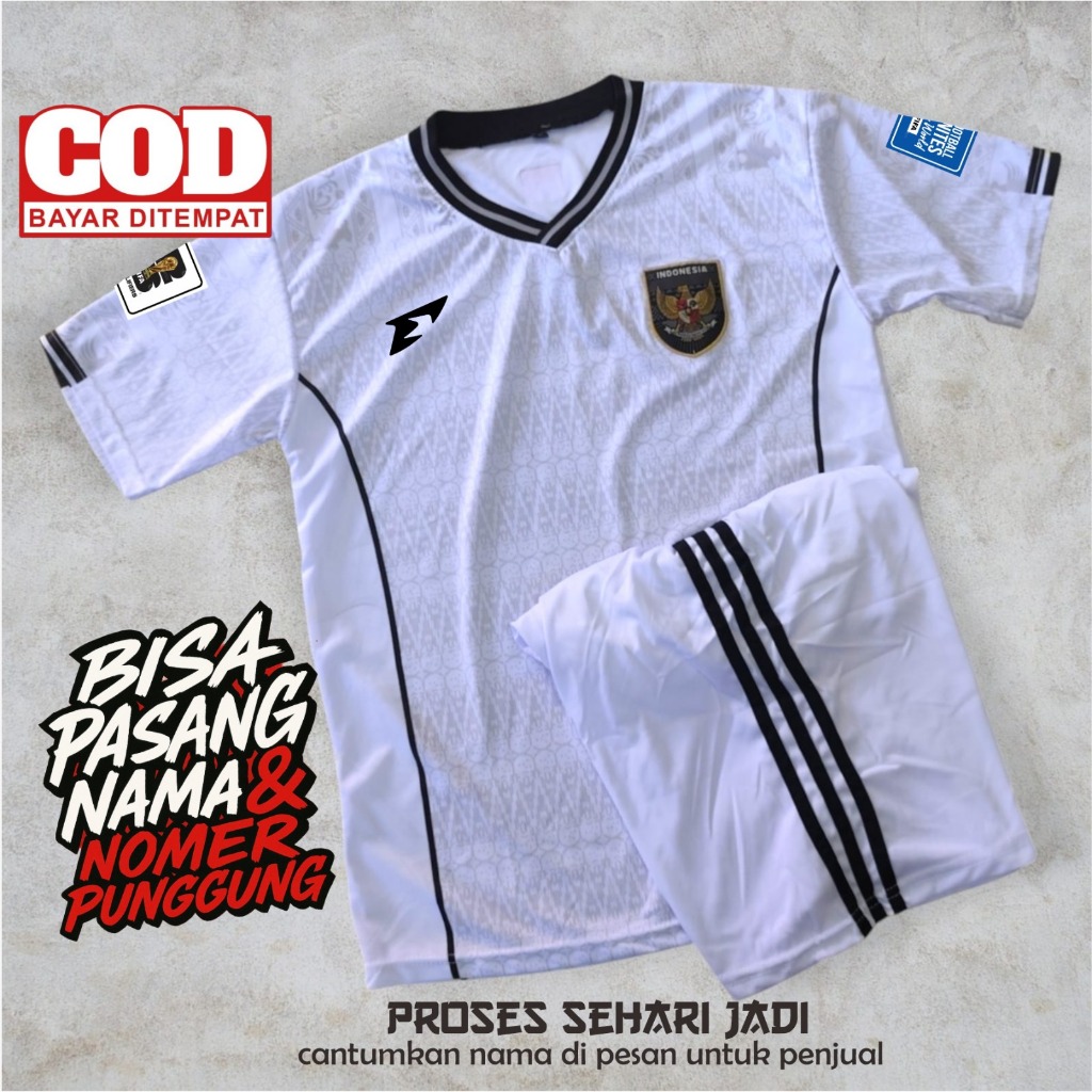 Jual Jersey Timnas Erspo Indo Putih Musim 2025/2026 Terbaru Uniseks Hyget Bisa Custom Nama ...