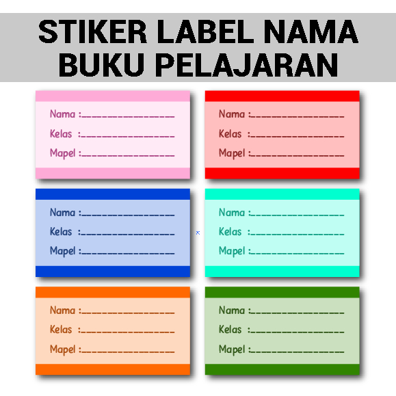 Jual Stiker Label Nama Buku Mapel Polos | Shopee Indonesia