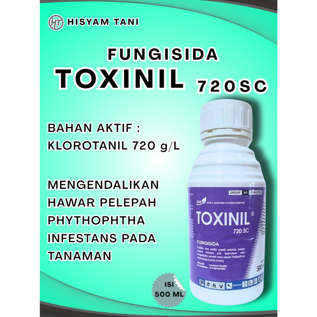 Jual FUNGISIDA TOXINIL 720 SC KLOROTATONIL 500 ML | Shopee Indonesia