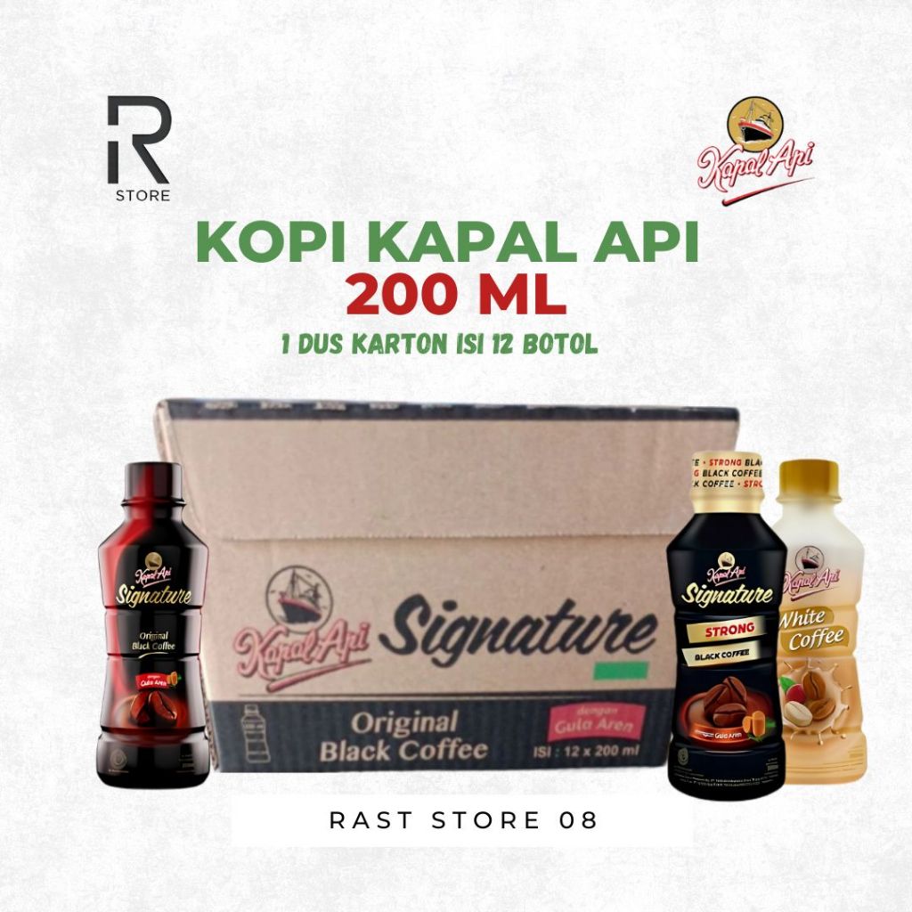 Jual Kopi Kapal Api Signature 1 Dus Karton isi 12 Botol 200ml ...