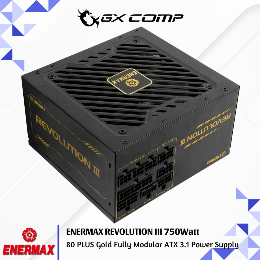 Jual Enermax REVOLUTION III PSU 750 Watt 80 PLUS Gold Fully Modular ATX ...