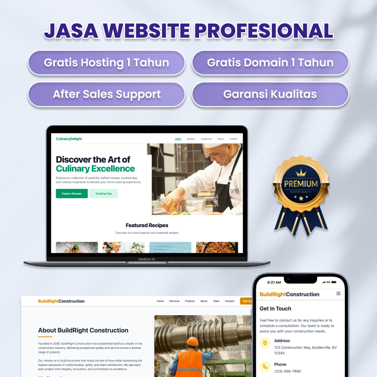 Jual WEBSITE PROFESIONAL BERGARANSI & SEO FRIENDLY - GRATIS HOSTING DAN DOMAIN - PREMIUM ...